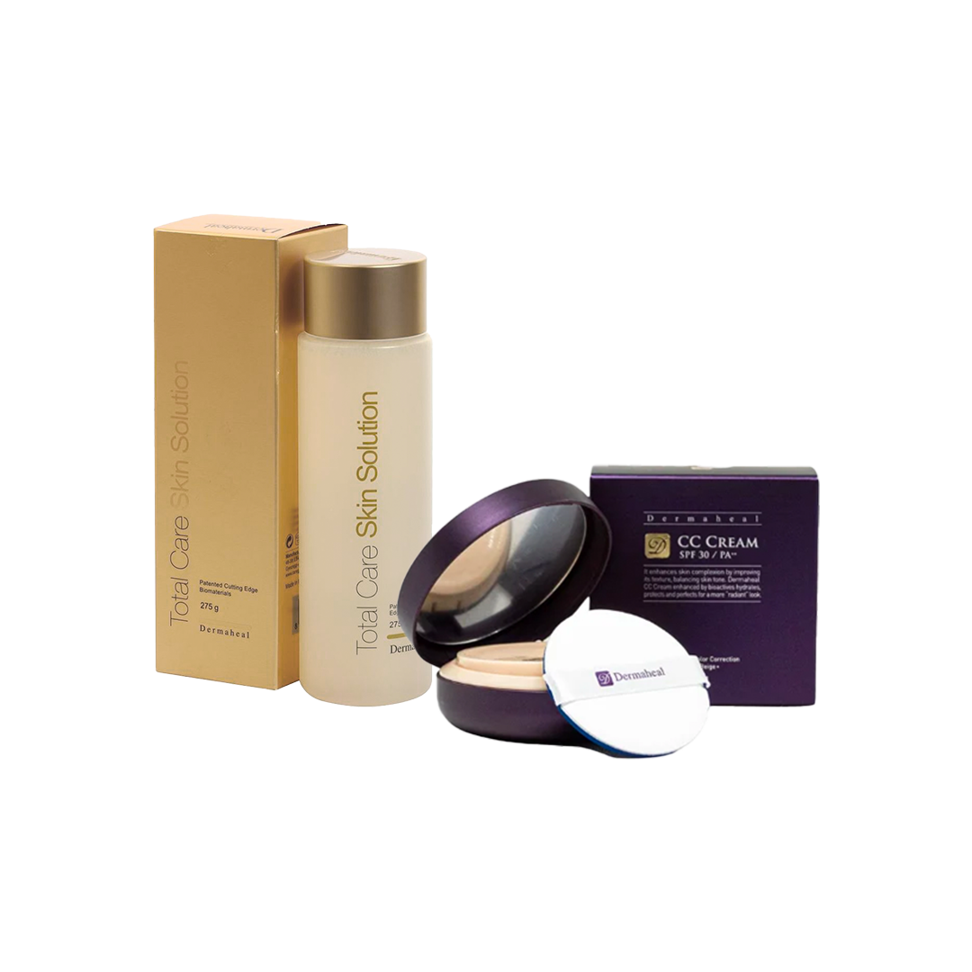 Kit Dermaheal - Total Care Skin Solution + CC Cream Compact SPF 30